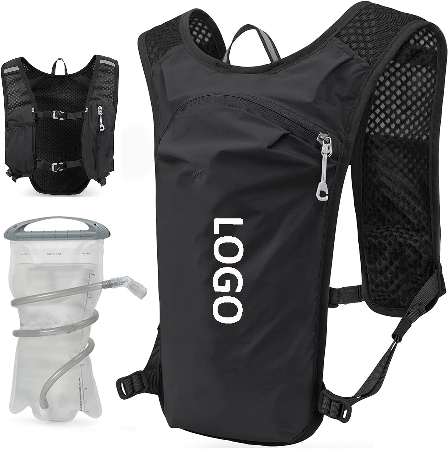 Lightweight 1.5L Water Bladder Bag Trail Running Hydration Pack Vest ...