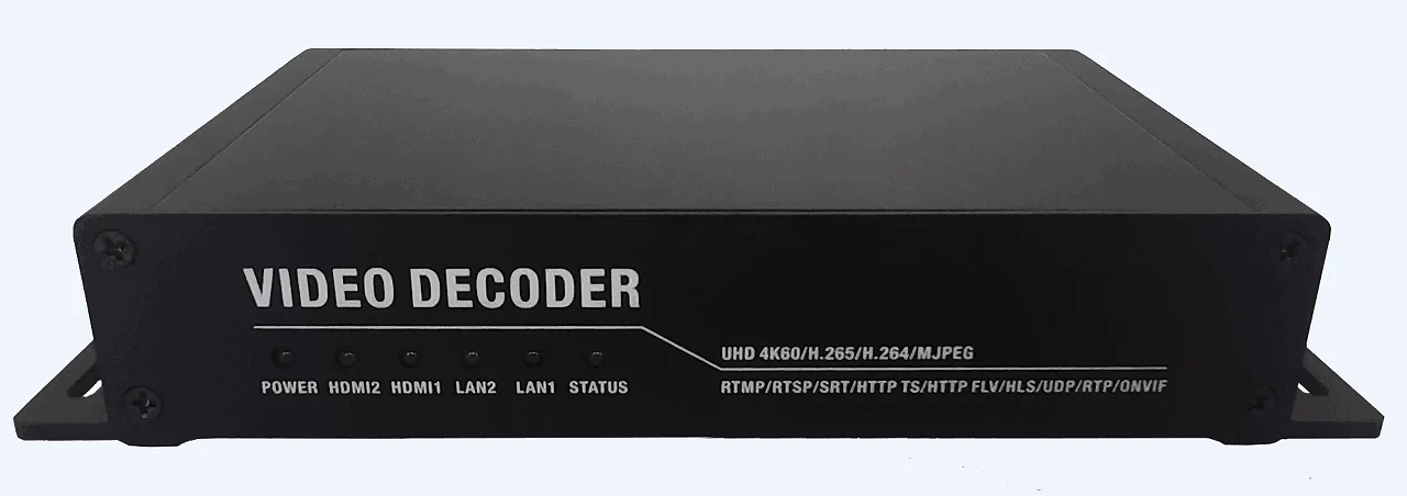 HX4060 Video Decoder - 32 IP Streams, H.265 UHD 4K Support