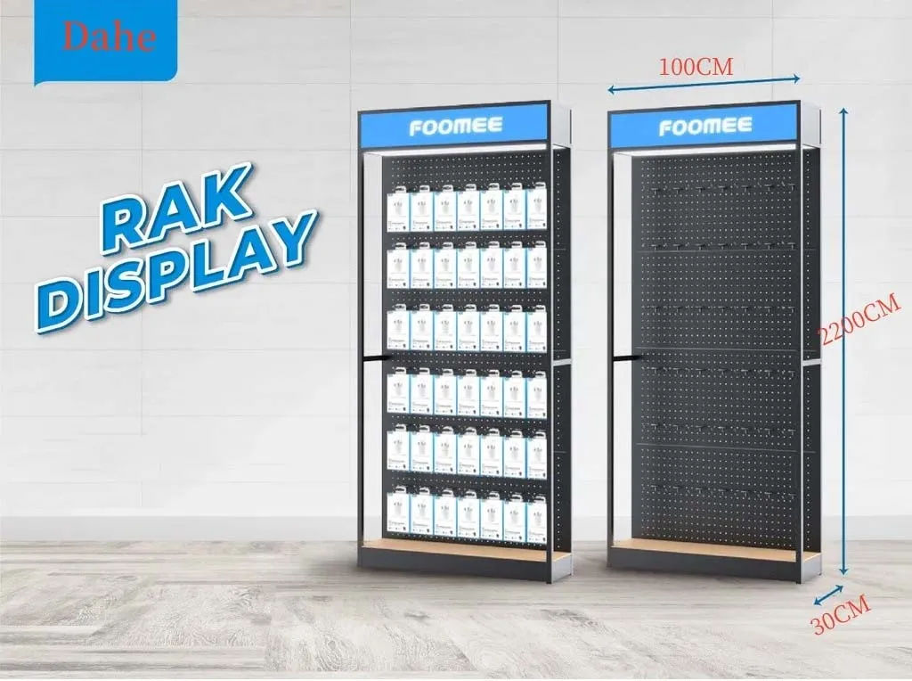 Customizable Retail Display Shelves for Cell Phone Accessories