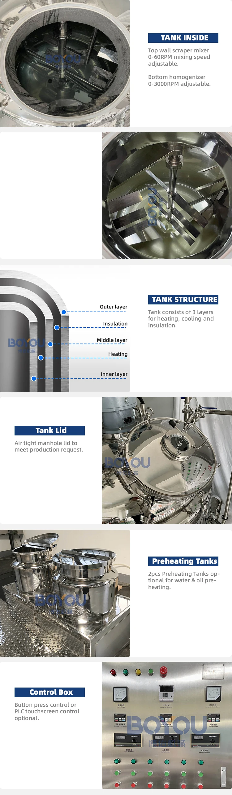 500l Gmp Standard Toothpaste Ointment Homogenizer Mixing Machine Vacuum ...