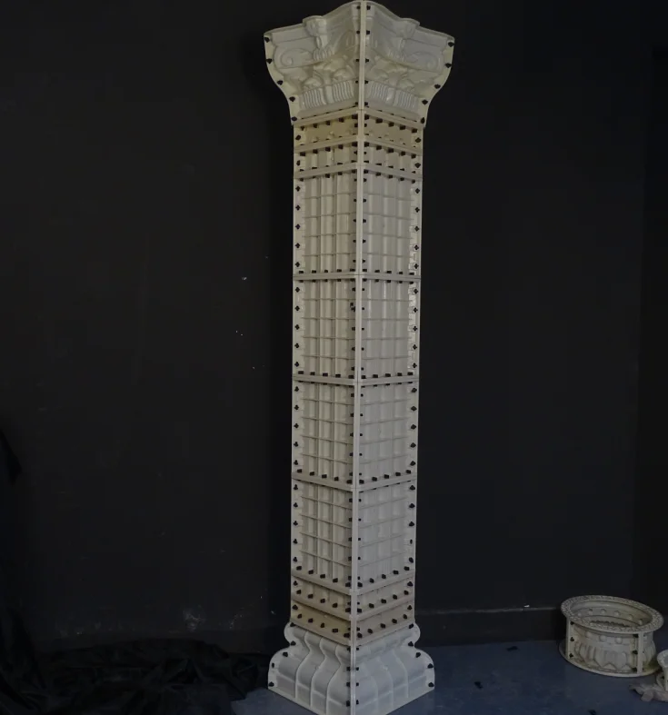 Plastic Concrete Roman Column Mold Pillar square Column Round Column ...