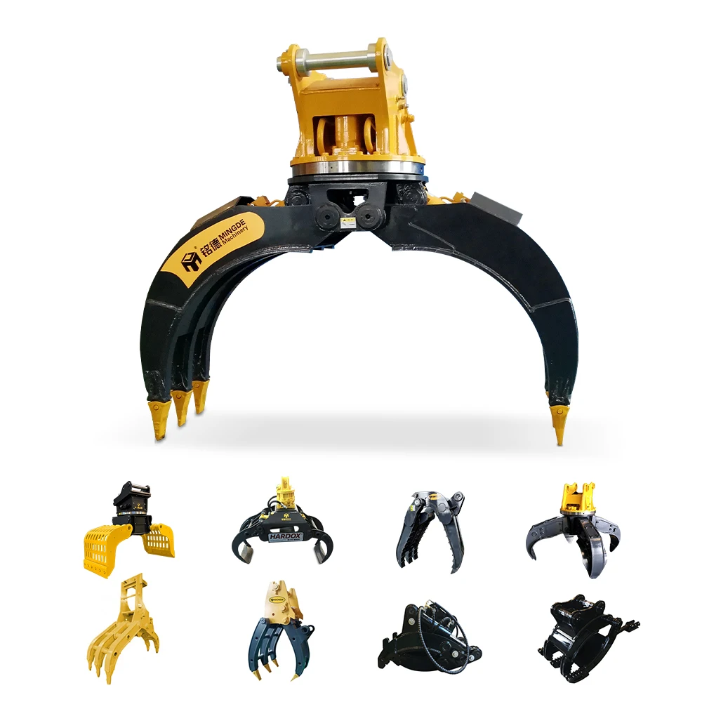 MONDE Factory Supplying excavator hydraulic grappling wood grapple ...