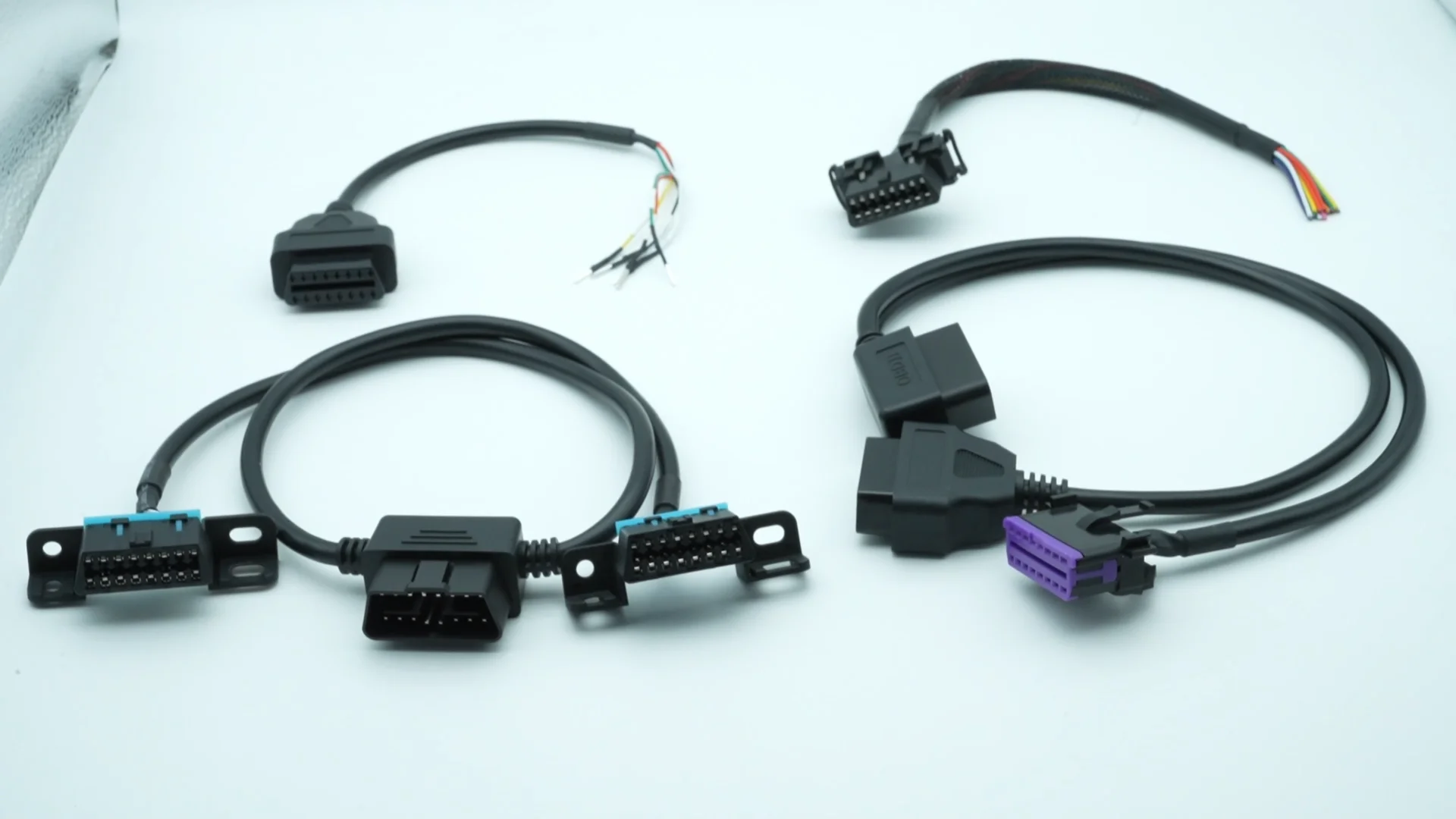 Obd 16 Pin Female Connector Plug With Full Wire Harness Cables Pigtail ...