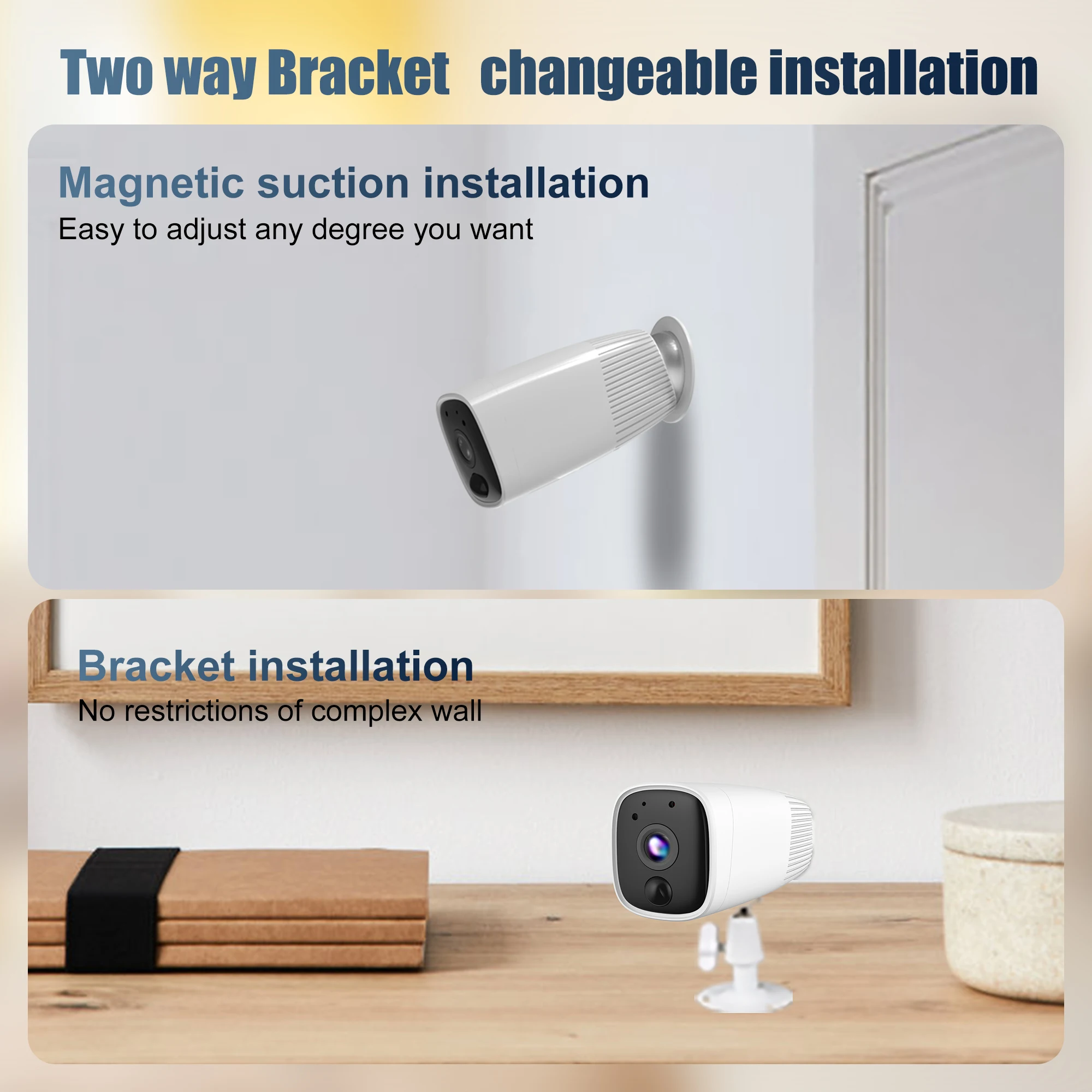 Smart Home Tuya Wifi Battery Camera Ubox Wireless Rechargeable Low ...