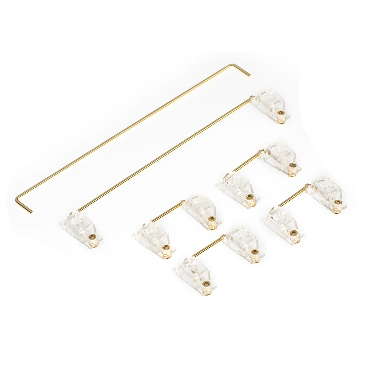 DUROCK Transparent Gold Plated 2U 6.25U 7U 3U Screw in Stabilizers PCB ...