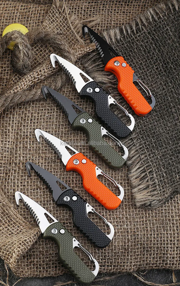 Portable Express Parcel Knife Stainless Serrated Hook Knife for Outdoor ...