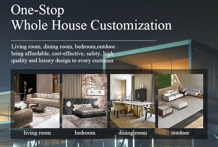 Italian Minimalist High-End Villa Double-Back Sofa