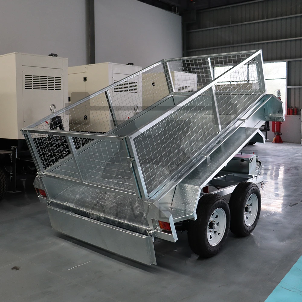 Galvanised Tandem Farm Plant Tipper Tipping Trailer Hydraulic Trailer Cars