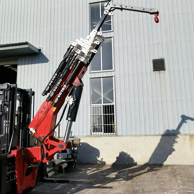 8 Ton Forklift Jib Boom - Detachable Hydraulic Telescopic Boom