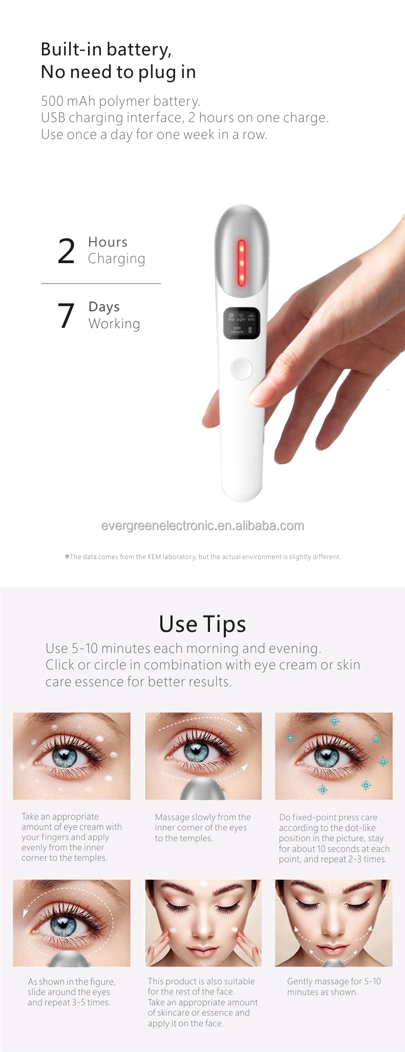 Brand New Lifting Eye Facial Skincare Wand Ems Beauty Instrument Rf ...