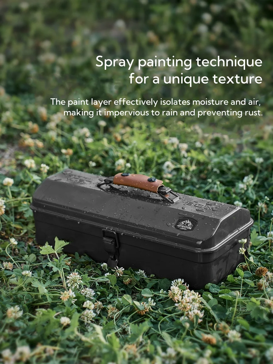 Metal Tool Storage Box, Camping Metal Storage Box, Portable Iron ...