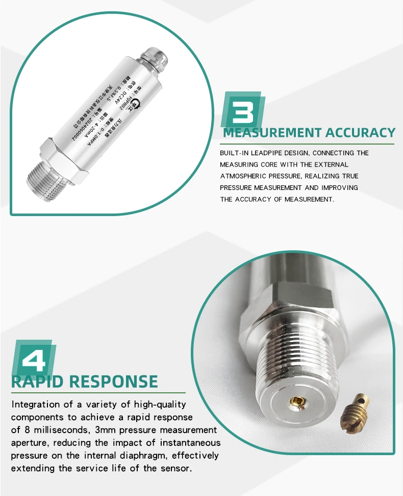 High-Temperature Wireless Compact Pressure Transmitter Sensor Accurate ...