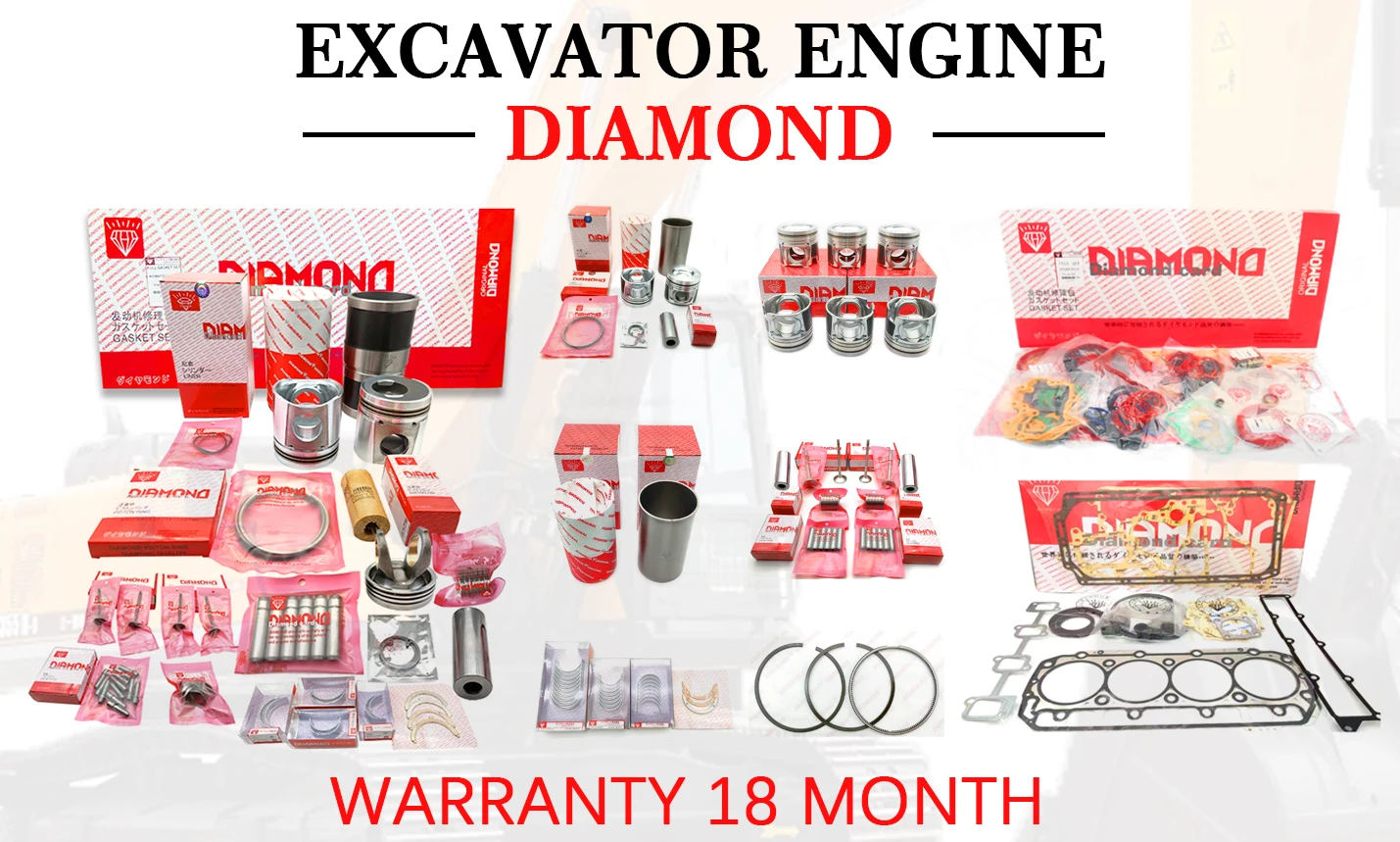 3406 Mechanical Diesel Engine 1258869 1300241 Piston For Cat Excavator ...