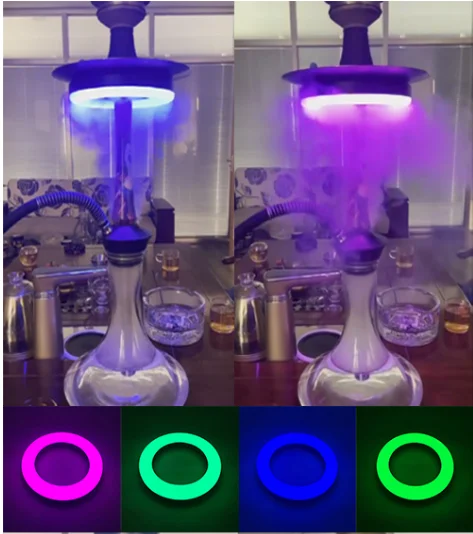Colorful Led Hookah Lights Show Shisha Ring Lamp Magnet Adsorption With ...