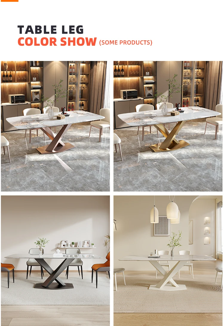 Foshan Factory Furniture - Dining Table with Sintered Stone Top