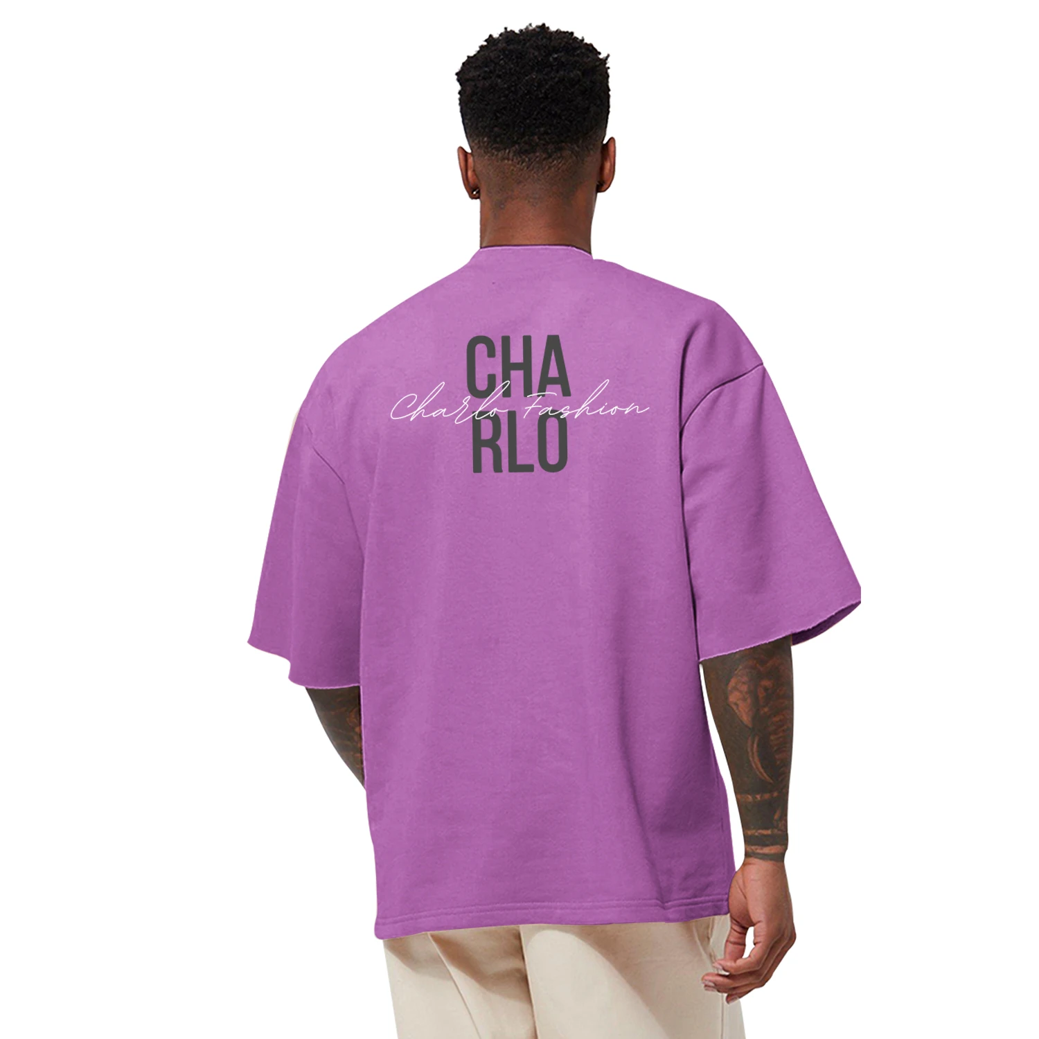 Custom Logo Blank Puff Print Heavyweight 300gsm 100% Cotton T Shirt ...