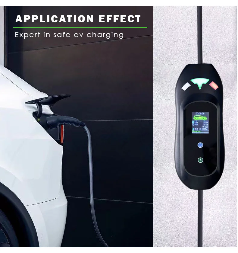 Level 2 AC EV Charger 16A 32A 7.4KW 7KW Portable for Electric Car Home ...