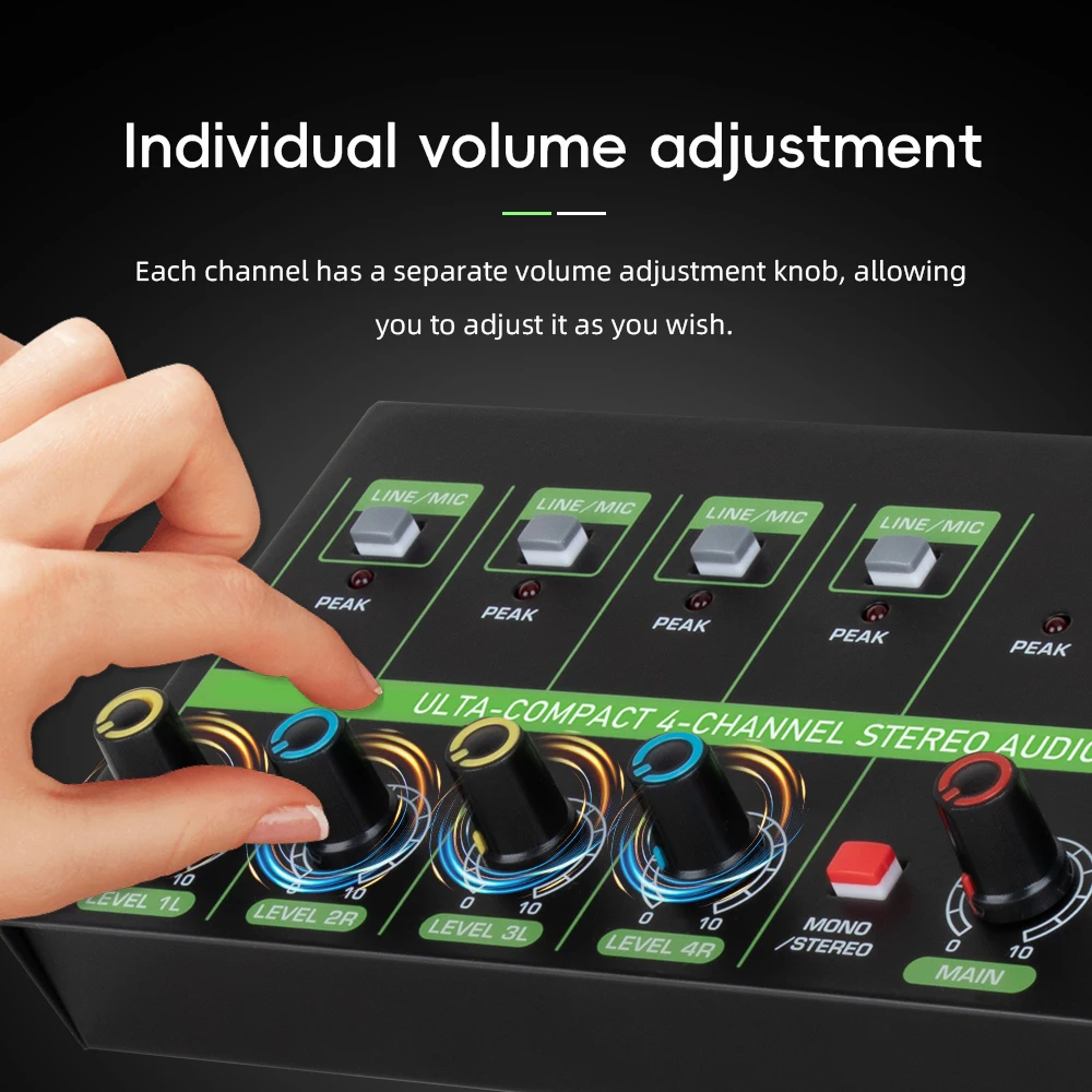 Portable USB Sound Card Mixer Board, Guitar, Instrument, Microphone ...