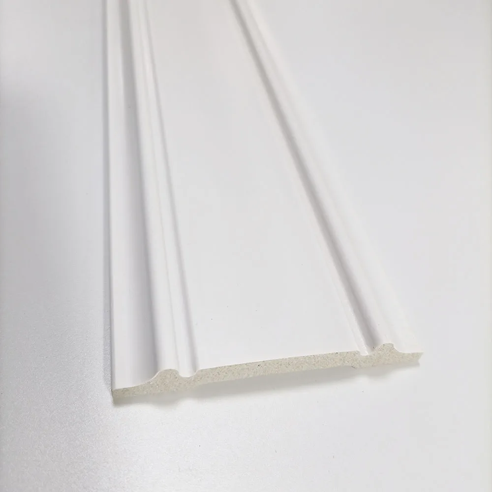 White Sample Style PVC Skirting PS Moulding - Modern Decor