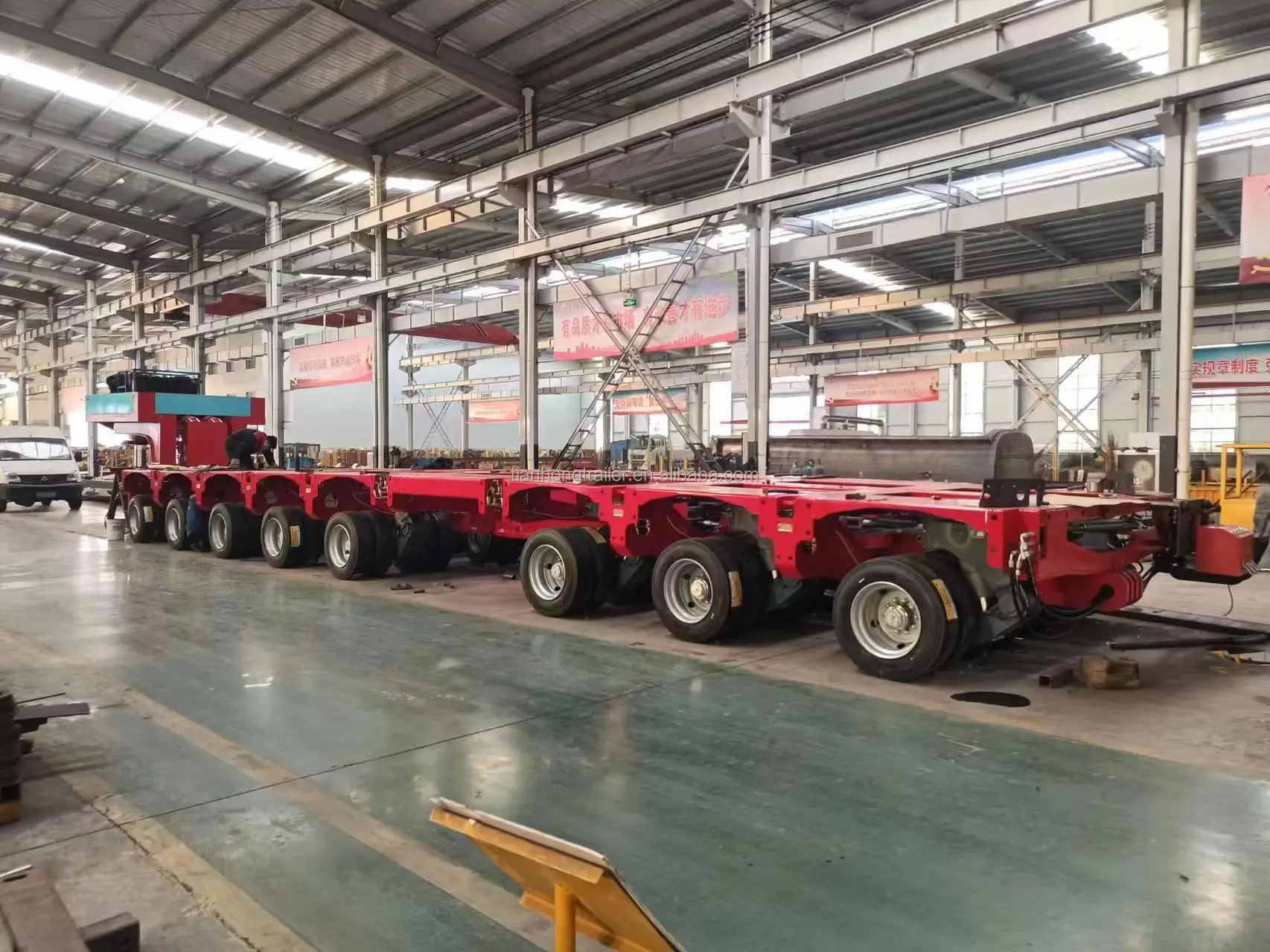 7axis Multi-axle Hydraulic Steering Truck Load 180T Module Truck ...