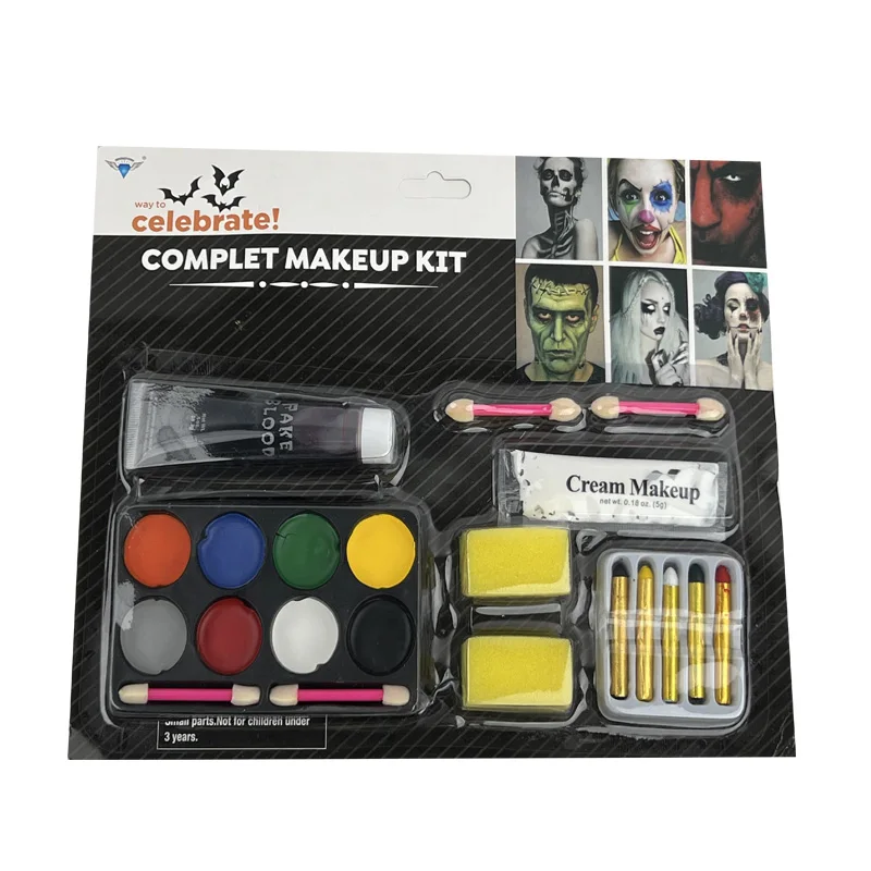 Face Makeup Painting Palette Special Effects Halloween Water-based ...