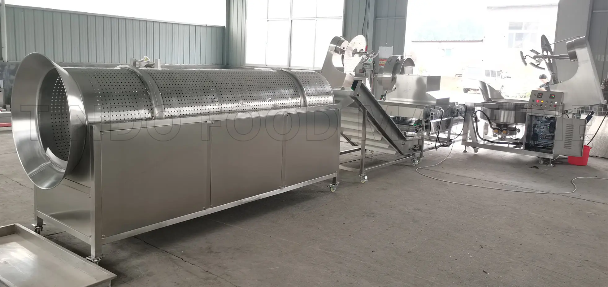 Automatic Flavored Popcorn Production Line For Making Puffed Popcorn ...