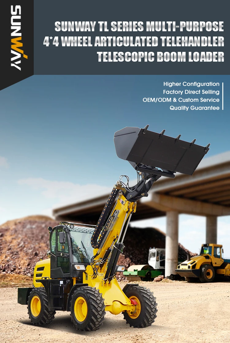 1 / 1.5 / 2 / 2.5 / 3 / 3.5 / 4 Ton Telehandler Telescopic Boom ...