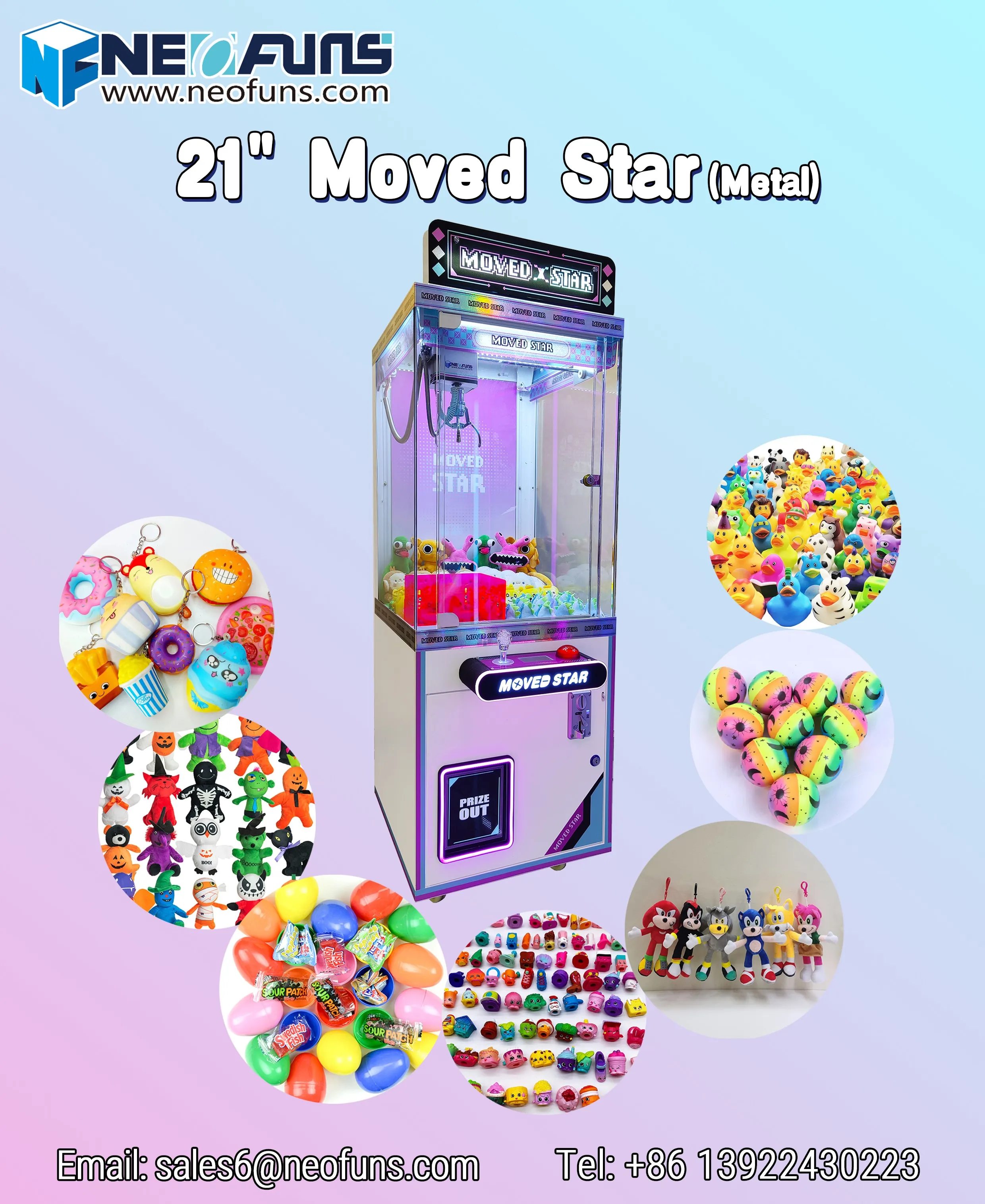 Neofuns 21 Inch Mini Claw Machine - High Quality Arcade Game