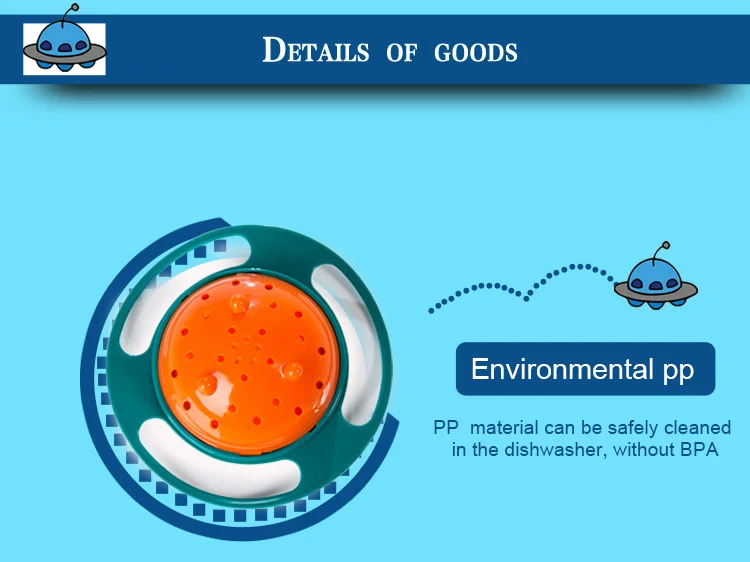 New Design 360 Degrees Rotating Baby Bowl Magic Baby Feeding Bowl Child ...