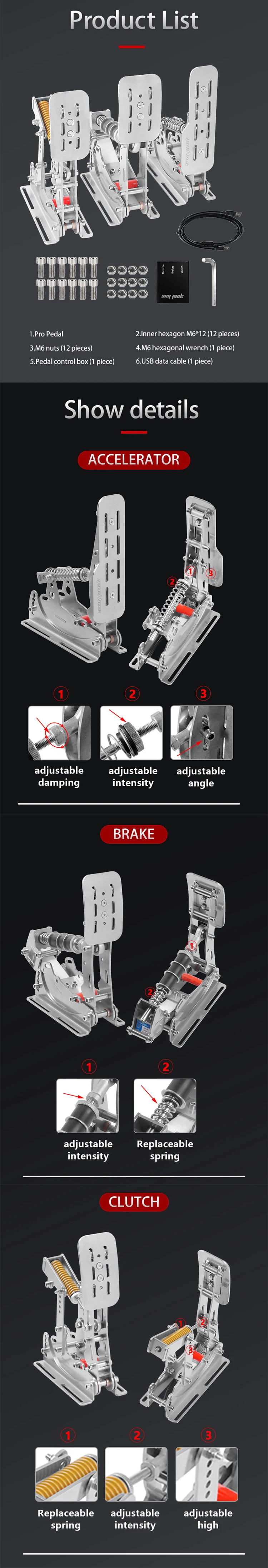 Simjack Racing Simulation Professional Weighing Sensor Pedal - Buy ...