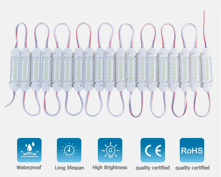 Waterproof 12V 24V Display Module Side Lighting 3W 6*SMD5730 Chips Led ...