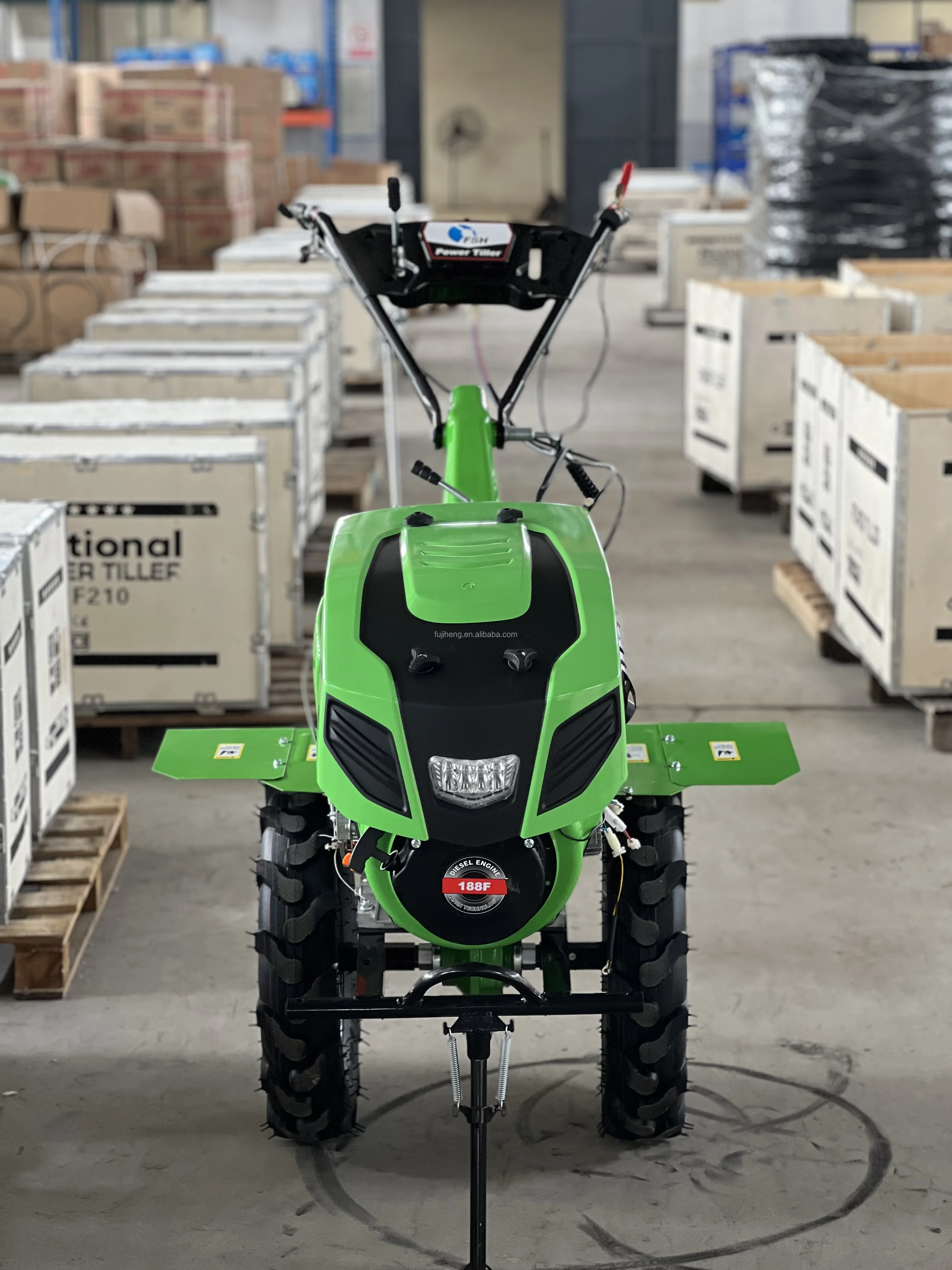 Electric Start Diesel Engine Power Tiller Minin Cultivator Rotary ...