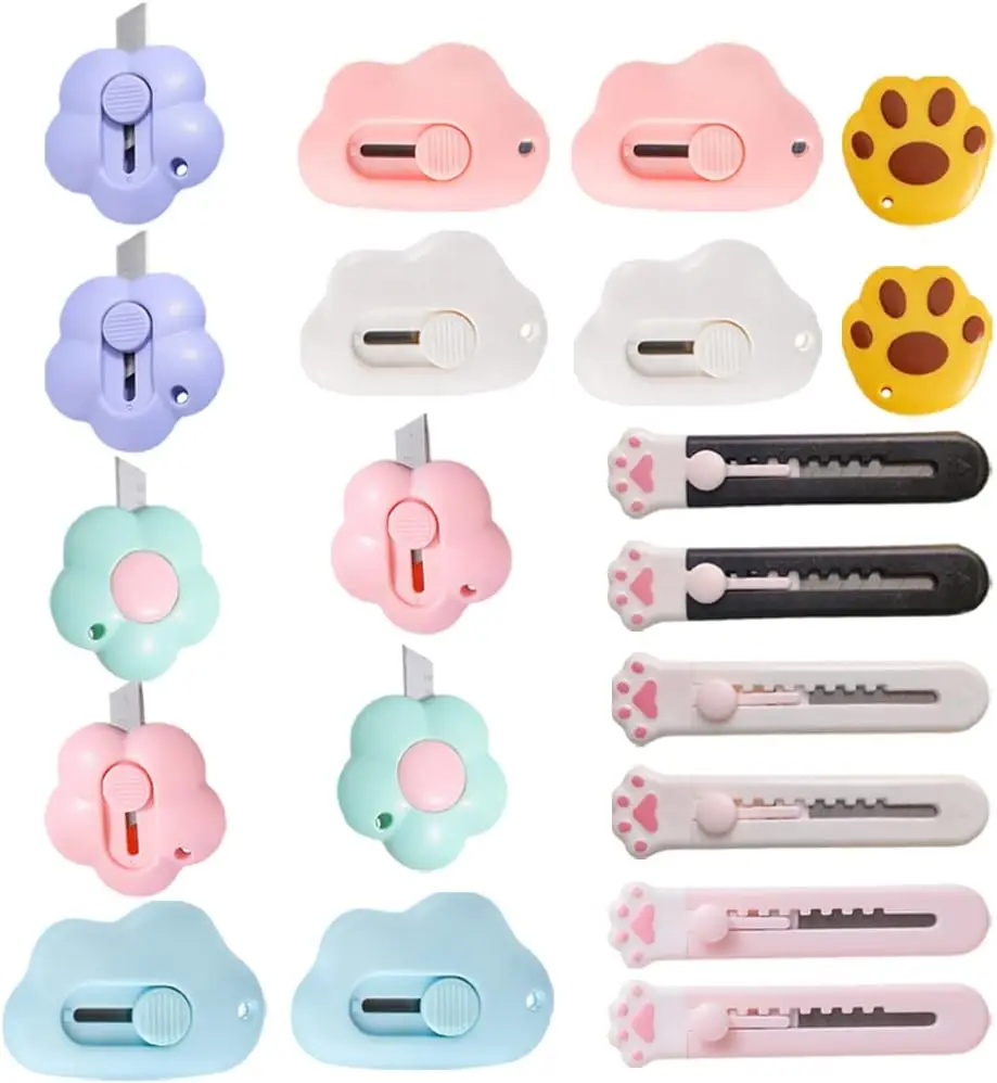 Mini Retractable Utility Knife Cute Retractable Box Cutters For Office ...