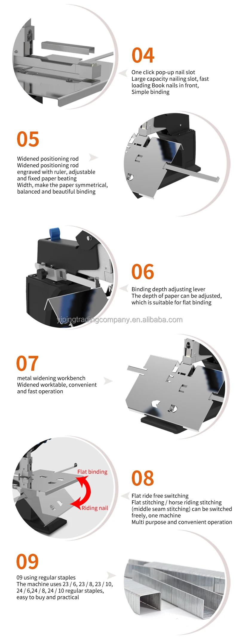 Manual A3 Heavy Duty Stapler Machine for Small Books Binding
