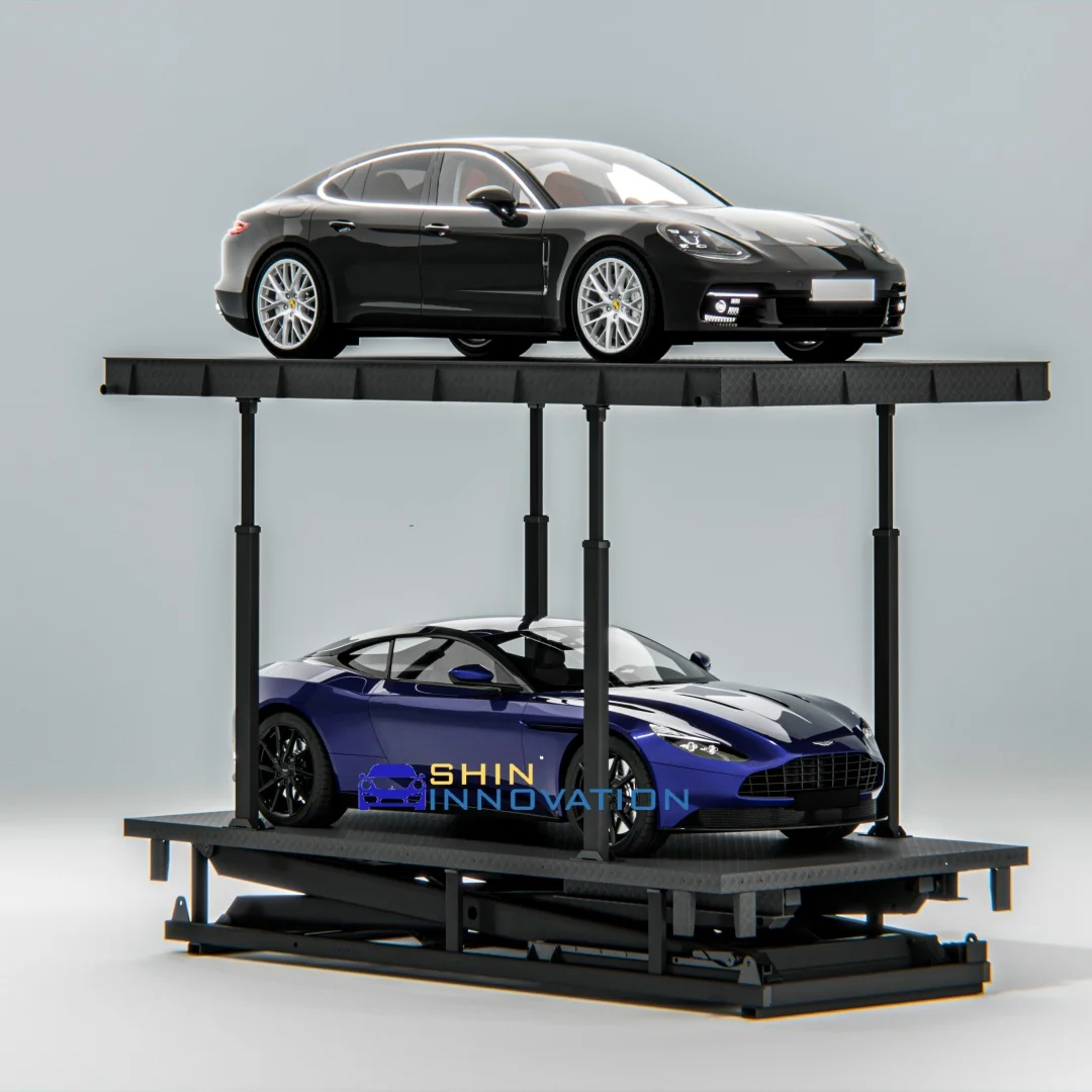 Car Lift for Surface Two Layer Basement Garage Underground Parking ...