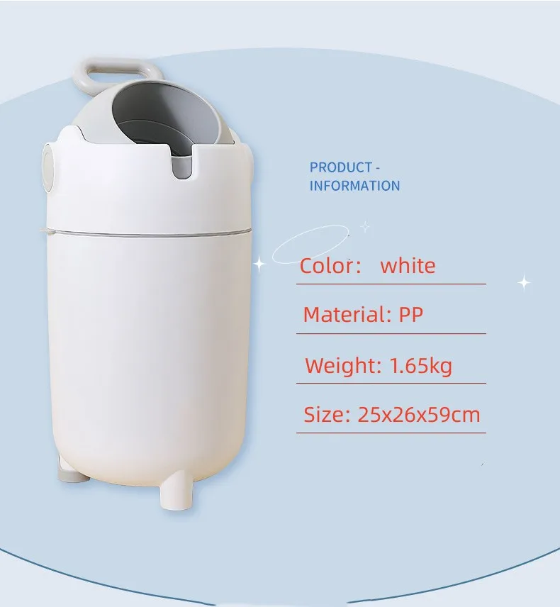 Baby Sanitary Diaper Pail Trash Can - Buy Baby Sanitary Diaper Pail ...