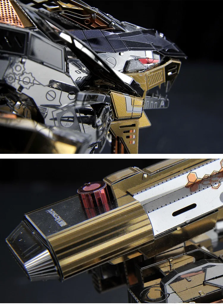 Mechanical Roaring Lion Metal Assemble Model Kit Diy 3d Laser Cut Toy ...