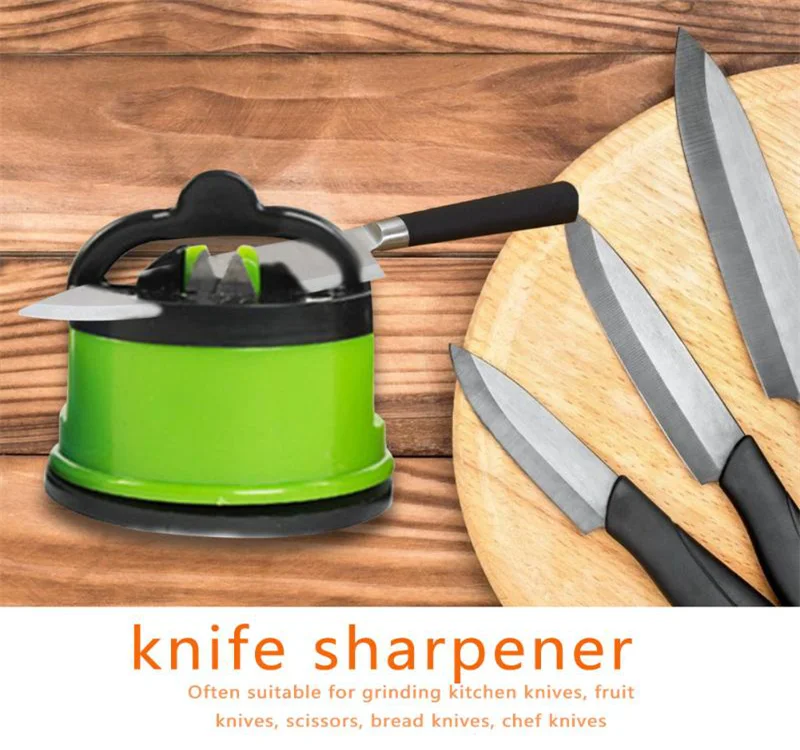 Efficient Kitchen Sharpening Tool - Secure Suction Sharpener