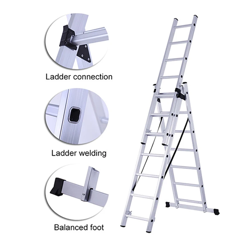 Alibaba.com: Collapsible 6ft aluminum ladder with 3*14 steps, foldable ...