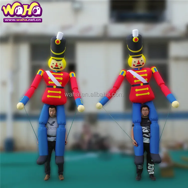 City Anniversary Parade Walking Inflatable Nutcracker Puppet 3.5m Hand ...
