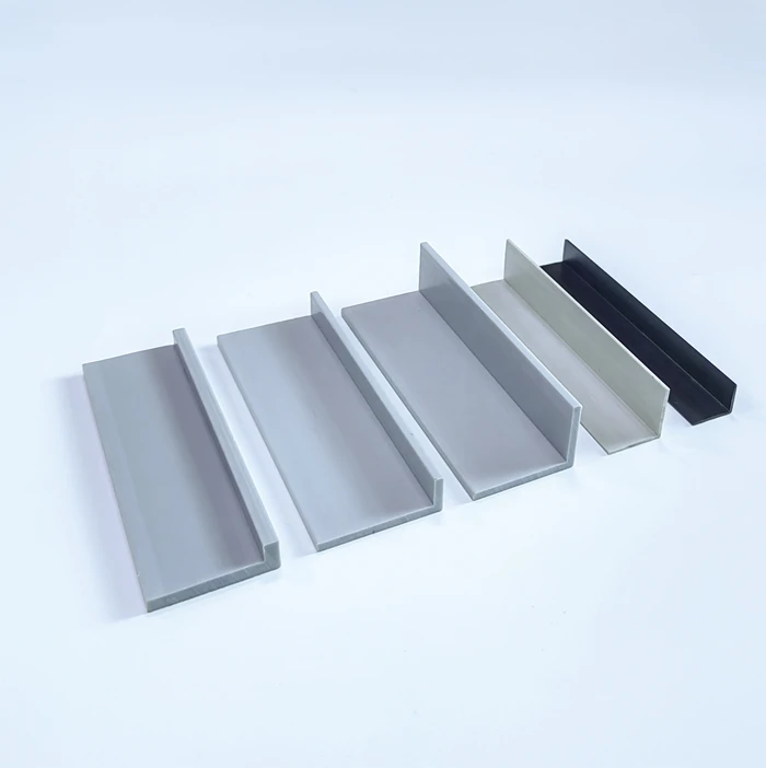 L Shape Plastic Extruded Profile PVC L Corner Profile