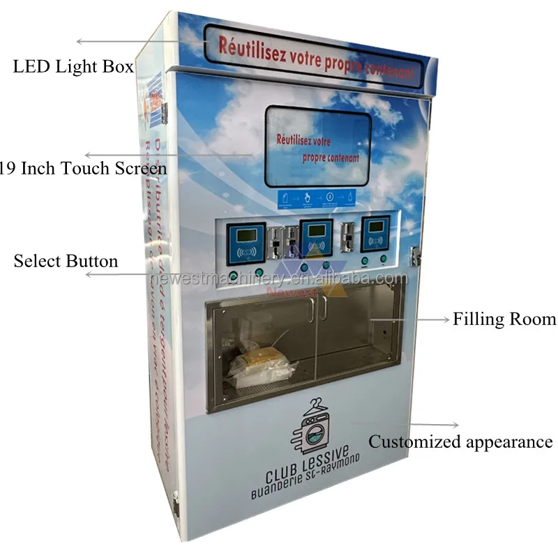 High Technology Liquid Detergent Dispenser Vending Machine Equipment ...