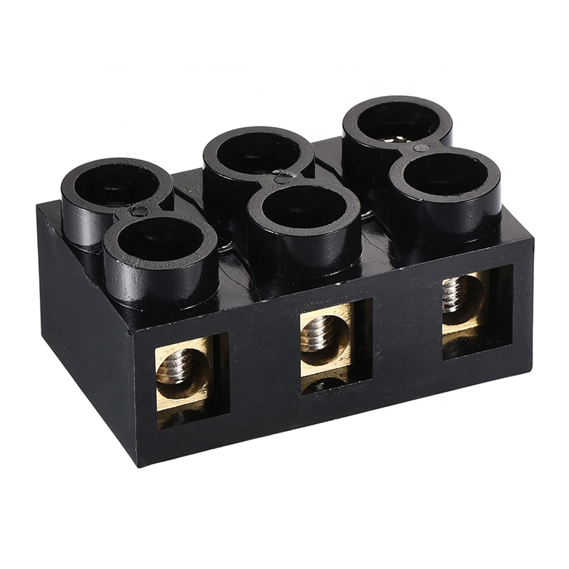 Terminal Block 500v 60a Dual Row 3 Positions Screw Electronic Barrier ...