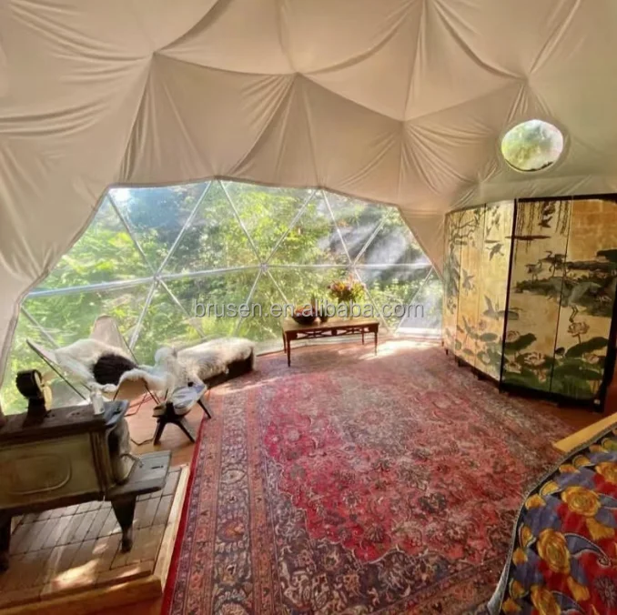 Round Camping Prefab Safari Ball Tent Luxury Hotel Dome Tent For Sale ...