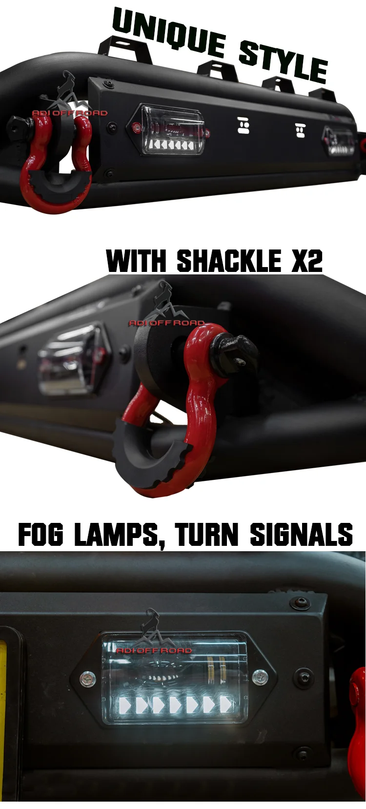 ADI OFF ROAD 4x4 Pickup NUDGE BAR BULL BAR Rear Bumper Steel Bumper for ...