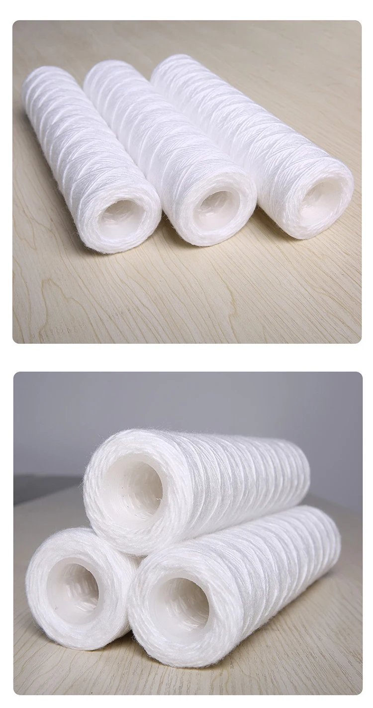 Industrial Pp Yarn Spun Wire Polypropylene Wound Water Filter Cartridge Core Membrane Component ...