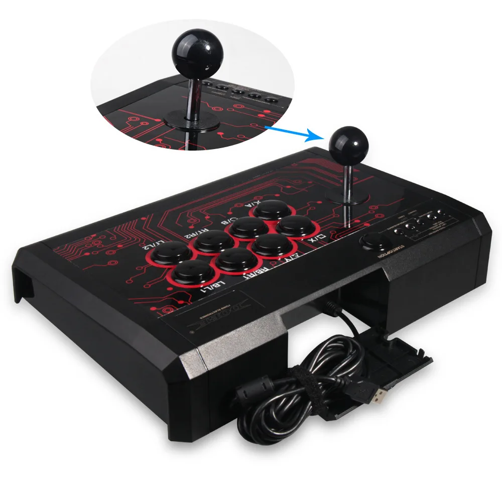 Wired PC Joystick Control Panel Arcade Fightstick Rocker Controller For ...