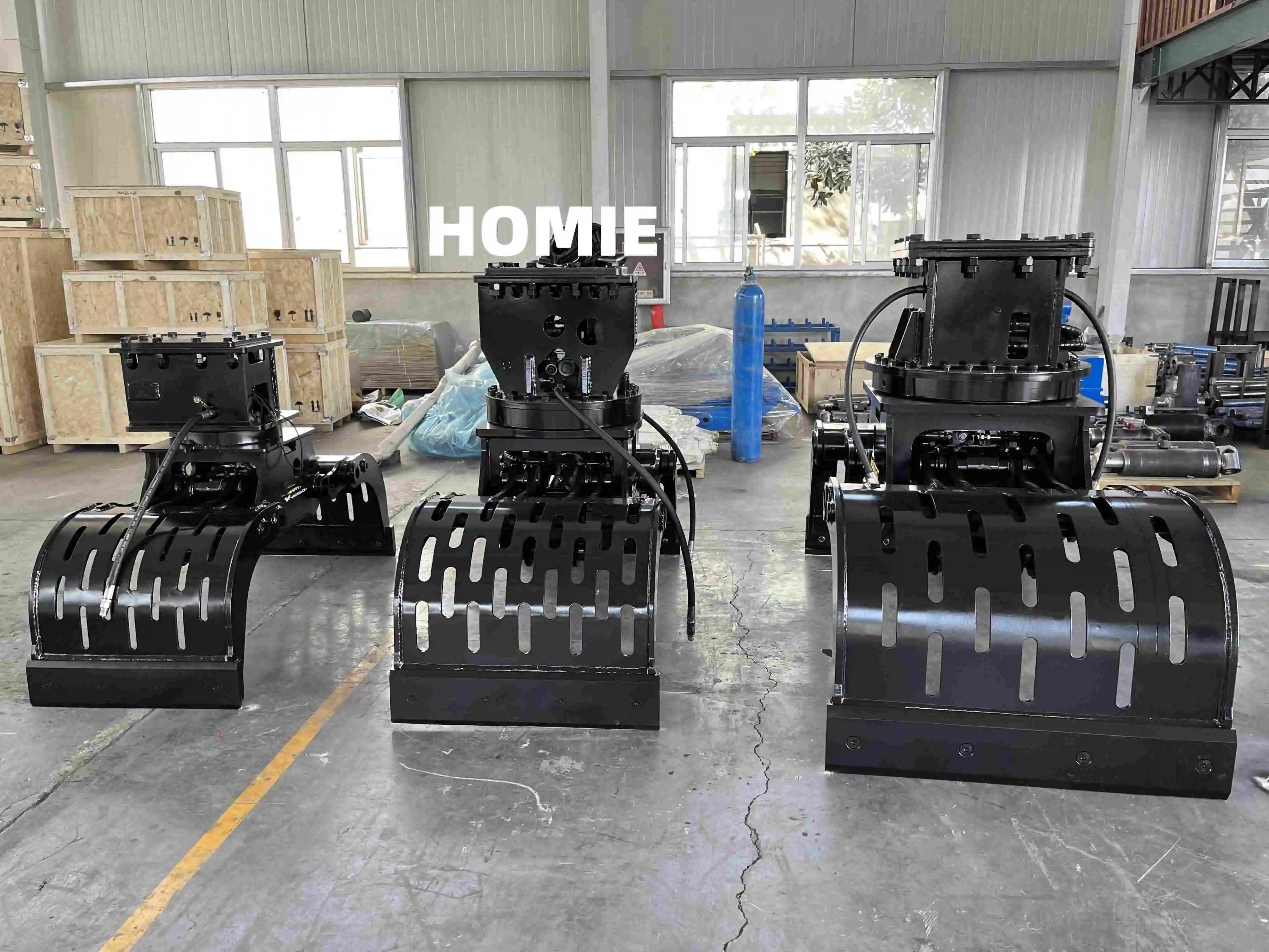 1.7ton Excavator Attached Mini Clamp Grapple,360 Rotation Hydraulic ...