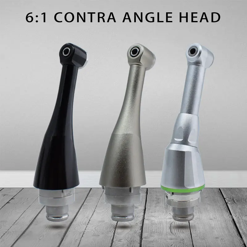 6:1 Contra Angle Head Dental Reduction Electric Push Button Handpiece Cordless Endodontic Endo ...