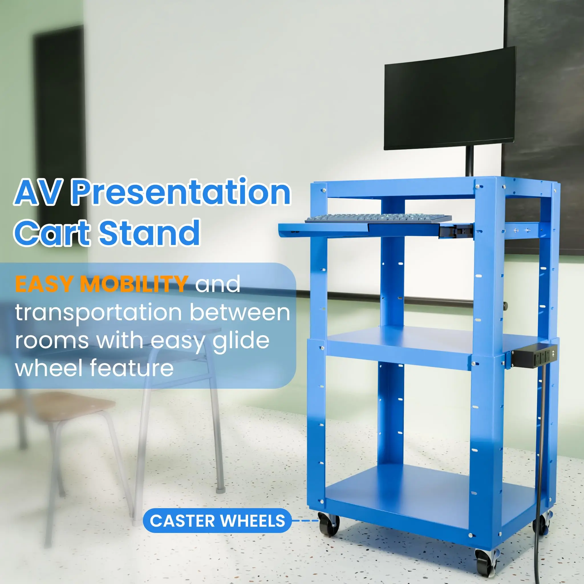STEEL FRAME Tool Cart Trolley AV CART Audio Visual Cart for Laptop ...